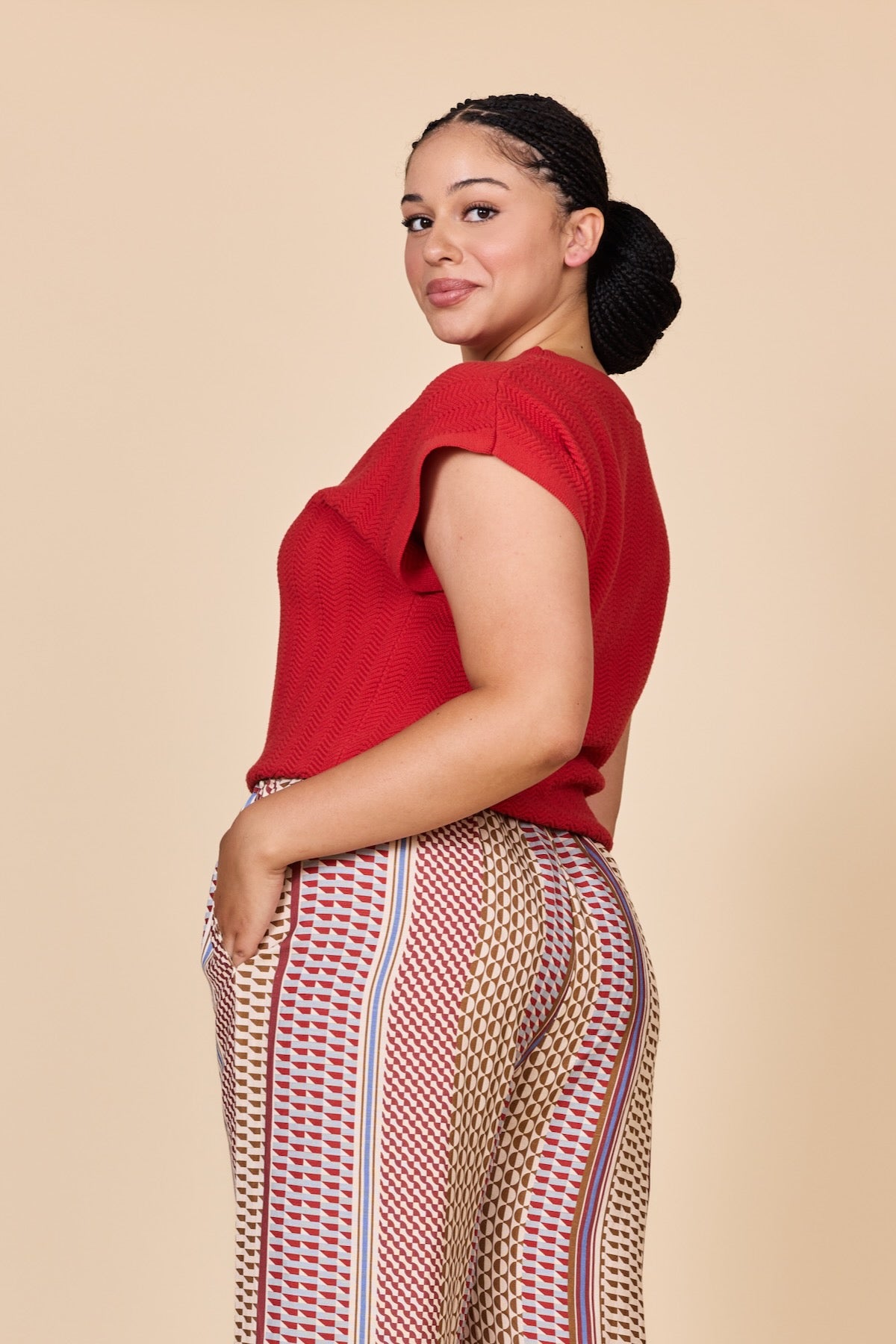 BRICK Capped Sleeve Zig Zag Knit – Frock Me Out